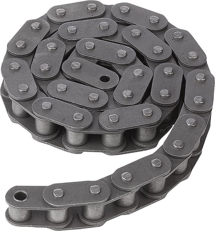 Roller chains single DIN ISO 606, straight link plate | norelem