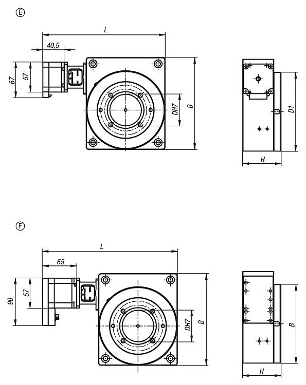 Rotary positioning stages for high loading with coaxial electric drive ...
