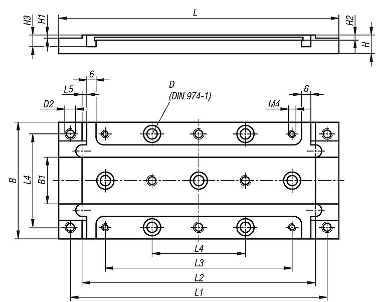 Mounting plates horizontal | norelem