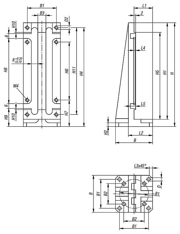 Mounting plates vertical | norelem