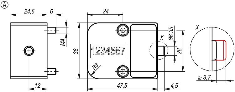 Cycle counter, mechanical square design | norelem