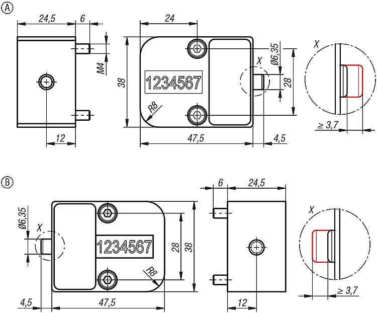 Cycle counter, mechanical square design | norelem