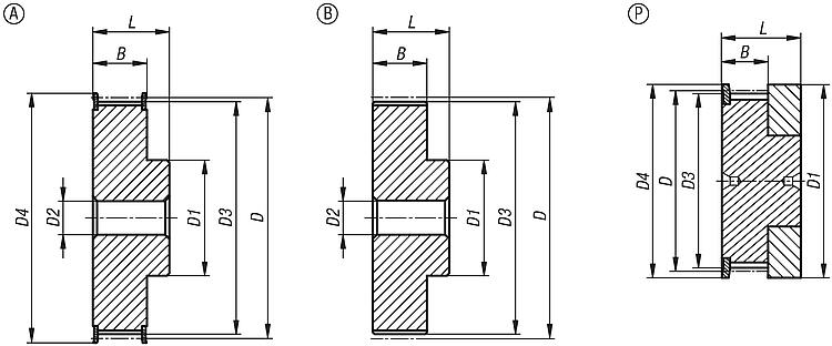 Toothed belt pulleys T profile | norelem