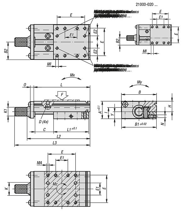 Dovetail slides with micrometer spindle | norelem